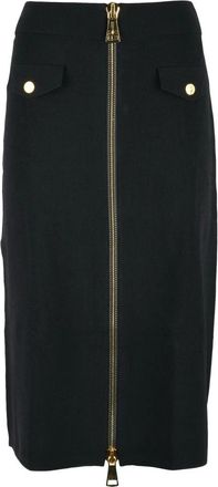 Elisabetta Franchi Femme, Jupes, Bleu, Taille: 42 FR Longuette in maglia