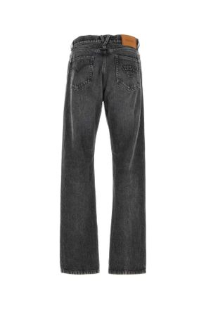 Versace Mens Slate Denim Jeans Mediumblack Exterior: Cotton