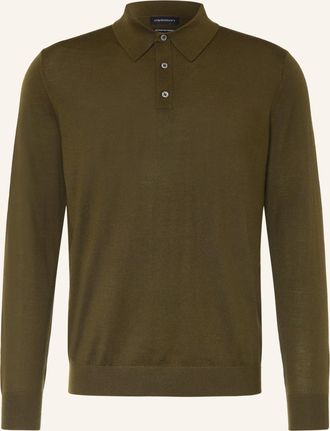 Strokesman's Strokesmans Strick-Poloshirt Aus Merinowolle gruen