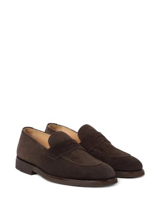 Brunello Cucinelli Womens Suede Penny Loafers Aw25 M
