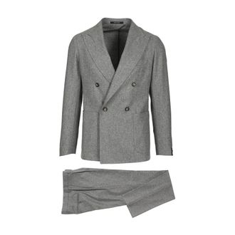 Tagliatore Montecarlo Zweireiher-Anzug - - Suits - Herren - Grau - S