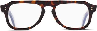 Cutler and Gross lunettes de vue &agrave; monture g&eacute;om&eacute;trique - Marron