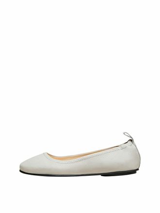 Selected Selected femme Damen SLFEMMA Leather Ballerina B Ballerinas, Drizzle, 38 EU