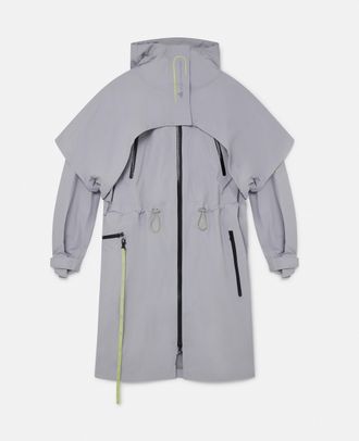 Stella McCartney TrueCasuals Long Parka Coat, Woman, Glory Grey, Size: S