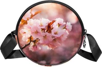 Generic Sac &agrave; bandouli&egrave;re Circle pour femme, petit sac &agrave; bandouli&egrave;re rose avec fermeture &eacute;clair, bretelles r&eacute;glables, sac &agrave; main rond d&eacute;contract&eacute; pour femmes 