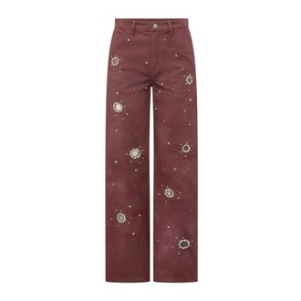 Des_Phemmes Drill Cargo Hose - - Trousers - Damen - Rot - 2XS
