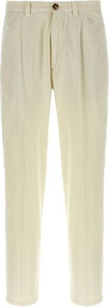 Brunello Cucinelli Homme, Pantalons, Beige, Taille: M Pantalon en velours côtelé coupe décontractée