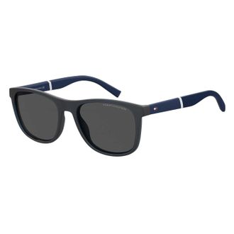 Tommy Hilfiger Gemustert-Sonnenbrille f&uuml;r Herren, Azetat (Marine/Schwarz)