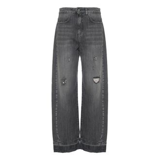 SoAllure Femme, Jeans, Gris, Taille: 48 FR Jean Large Taille Haute