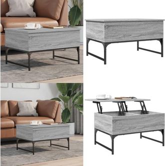 vidaXL Vidaxl - Table basse sonoma gris 70x50x40 cm bois dingénierie et métal - Table Basse - Meuble Salon - Table Dappoint - Design Moderne - Table