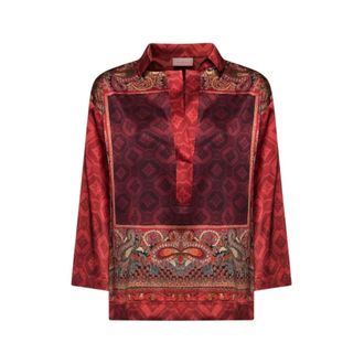 Pierre-Louis Mascia Femme, Blouses et Chemises, Rouge, Taille: 42 FR Adastrgum Chemise en soie