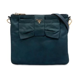 Prada Sac bandouli&egrave;re Pre-owned &agrave; d&eacute;tail - Femme - Pre-owned - Bleu - Taille: ONE Size