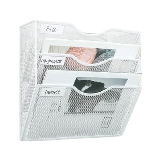 Generico 3-Tier Wall File Organizer - Metallregal, H&auml;ngende Dokumente und Mail Holder, B&uuml;ro- und -Organizer f&uuml;r Schreibtisch, Klassenzimmer, Teacher, T&uuml;r, Bad,