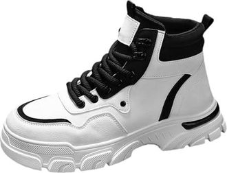 Generic Baskets Montantes pour Homme Plateforme Chunky Chaussures de Sport Randonnée à Lacets Semelle Antidérapante Tendances Sneakers Légères Décontractée Ch