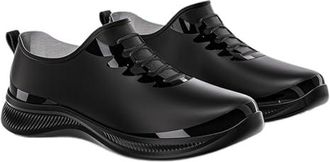 Generic Chaussures pluie en caoutchouc unisexes Bottes travail imperm&eacute;ables semi-compens&eacute;es Confortable Antid&eacute;rapant Adh&eacute;rence boue/glace Semelle ext&eacute;rieure g