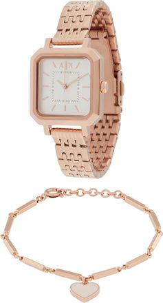 A|X Armani Exchange Set:Uhr mit Armband LEILA