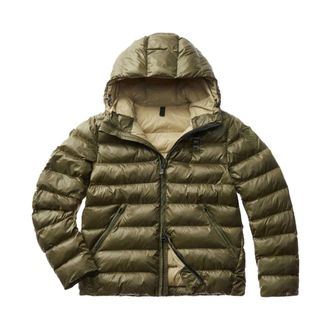 Blauer Gr&uuml;ne karierte Nylonjacke - - Jackets - Herren - Gr&uuml;n - M