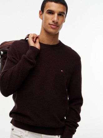 Tommy Hilfiger Rundhalspullover PIMA COTTON CASHMIR STRUCTURE