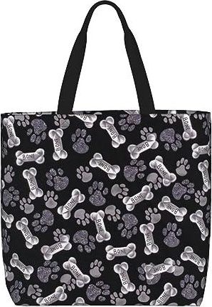 Generic Patte De Chiot De Chien Sac Fourre-Tout D&eacute;contract&eacute; Tote Bag L&eacute;ger Sac A Main Femmes Pour Gym Universit&eacute; Quotidienne