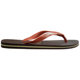 Havaianas Brasil Logo, ikonische, bequeme und langlebige Badelatschen mit Brasilien- Flagge und rutschfester Sohle mit farbigen Streifen, Unisex-Erwachsene, 33/