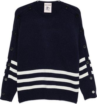 Semicouture Pull Col Rond - Bleu Fonc&eacute;