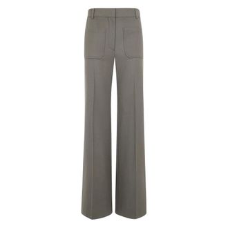 Victoria Beckham Wide Pantalons - Femme - Pantalons - Vert - Taille: 38 FR