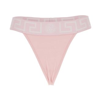 Versace Femme, Sous-v&ecirc;tements, Rose, Taille: 40 FR String en jersey de coton