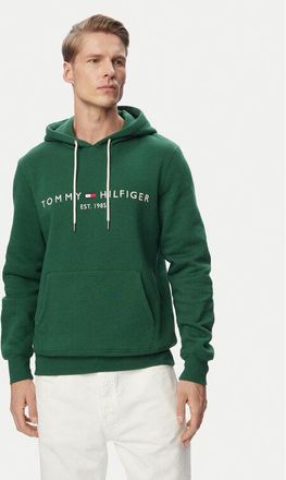 Tommy Hilfiger Sweatshirt Logo MW0MW11599 Dunkelgr&uuml;n Regular Fit