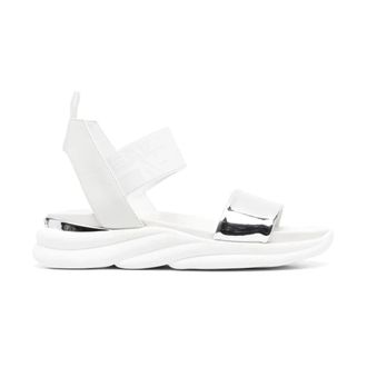 Baldinini Beige Leder Flache Sandalen - - Shoes - Damen - Beige - 40 EU