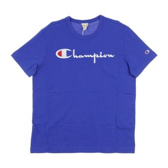 Champion Crewneck T-Shirt - - Tops - Herren - Blau - XL