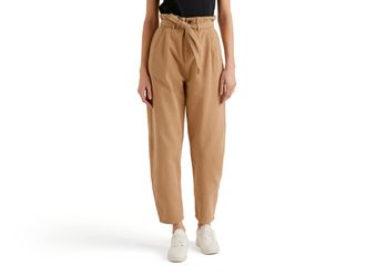 Benetton Damen Paperbag Hose, braun (Tannin 193), 38
