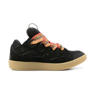 Lanvin Schwarze Sneakers Panel-Design Schn&uuml;rung - - Shoes - Herren - Schwarzk - 41 EU