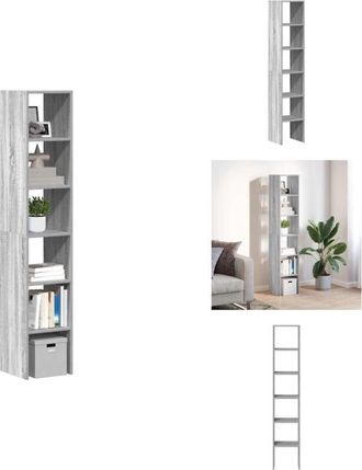 vidaXL Vidaxl - B&uuml;cherregale 2 Stk. Stapelbar Grau Sonoma 30x30x80 cm - B&uuml;cherregal - B&uuml;cherregale - B&uuml;cherst&auml;nder - B&uuml;cherschrank