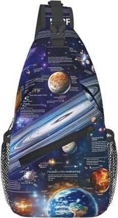 Generic Grand sac &agrave; bandouli&egrave;re &eacute;ducatif sur le syst&egrave;me solaire - Sac &agrave; dos de voyage pour homme - Sac &agrave; dos de randonn&eacute;e