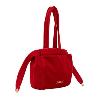 Patou Abend-Tasche aus Samt mit Kordelzug - - Bags - Damen - Rot - ONE SIZE