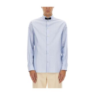 Valentino Baumwoll-Oxford-Hemd mit Knebelverschluss - - Shirts - Herren - Blau - L