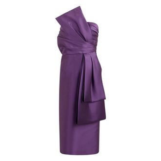 Alberta Ferretti Draped Midi Dress - - Dresses - Damen - Lila - S