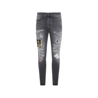 Amiri Homme, Jeans, Gris, Taille: W36 Varsity Patch Skinny Jean