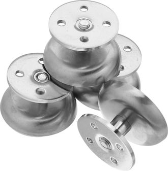 OSALADI 4 Satz Verstellbare Möbelbeine aus Edelstahl Runde Verstellbare Tisch Schrankfüße Höhe Robuste Metallmöbelfüße für DIY Sofa Tisch Küchen Schrankbeine