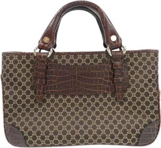 Celine Pre-owned Sac Boogie en toile et cuir - Femme - Pre-owned - Brun - Taille: ONE Size