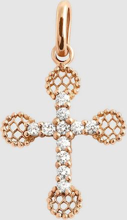 Gigi Clozeau Pendentif Croix Dentelle PM Diamants Or