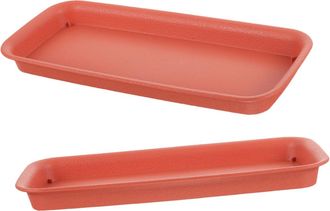 Milisten 2 St&uuml;ck rechteckige Blument&ouml;pfe 5,1 Zoll wasserdicht f&uuml;r Pflanzen im Innen- und Au&szlig;enbereich Wasserauffangschalen f&uuml;r Pflanzgef&auml;&szlig;e Bodenschutz und Gar