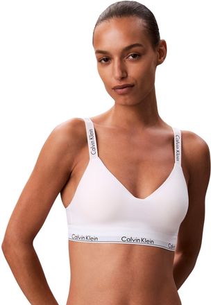 Calvin Klein Damen BH Bralette Lightly Lined Elastischer Bund, Weiß (White), XS
