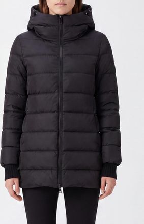 Herno Doudoune courte A-Shape en nylon d&eacute;perlant avec capuche