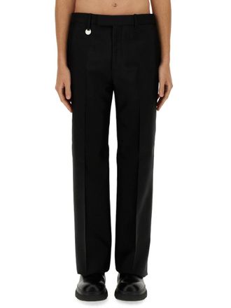 Burberry Virgin Wool and Mulberry Silk Blend Trousers - Black