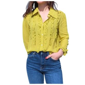 Mason's Ger&uuml;schtes Viskosehemd - - Blouses & Shirts - Damen - Gr&uuml;n - XS