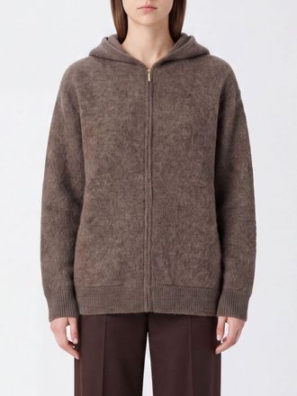 Max Mara S Max Mara Strick-Kapuzenjacke aus Yak mit &uuml;berschnittenen Schultern