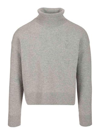 Ami Pull Col Rond - Gris
