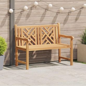 vidaXL Vidaxl - Banc de jardin Marron 114 x 60 x 90 cm Bois de teck solide