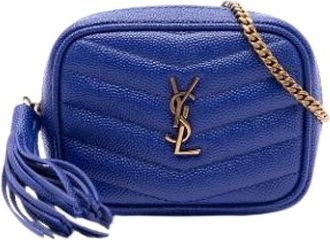 Saint Laurent Pre-owned Sac bandouli&egrave;re Lou - Femme - Pre-owned - Bleu - Taille: ONE Size